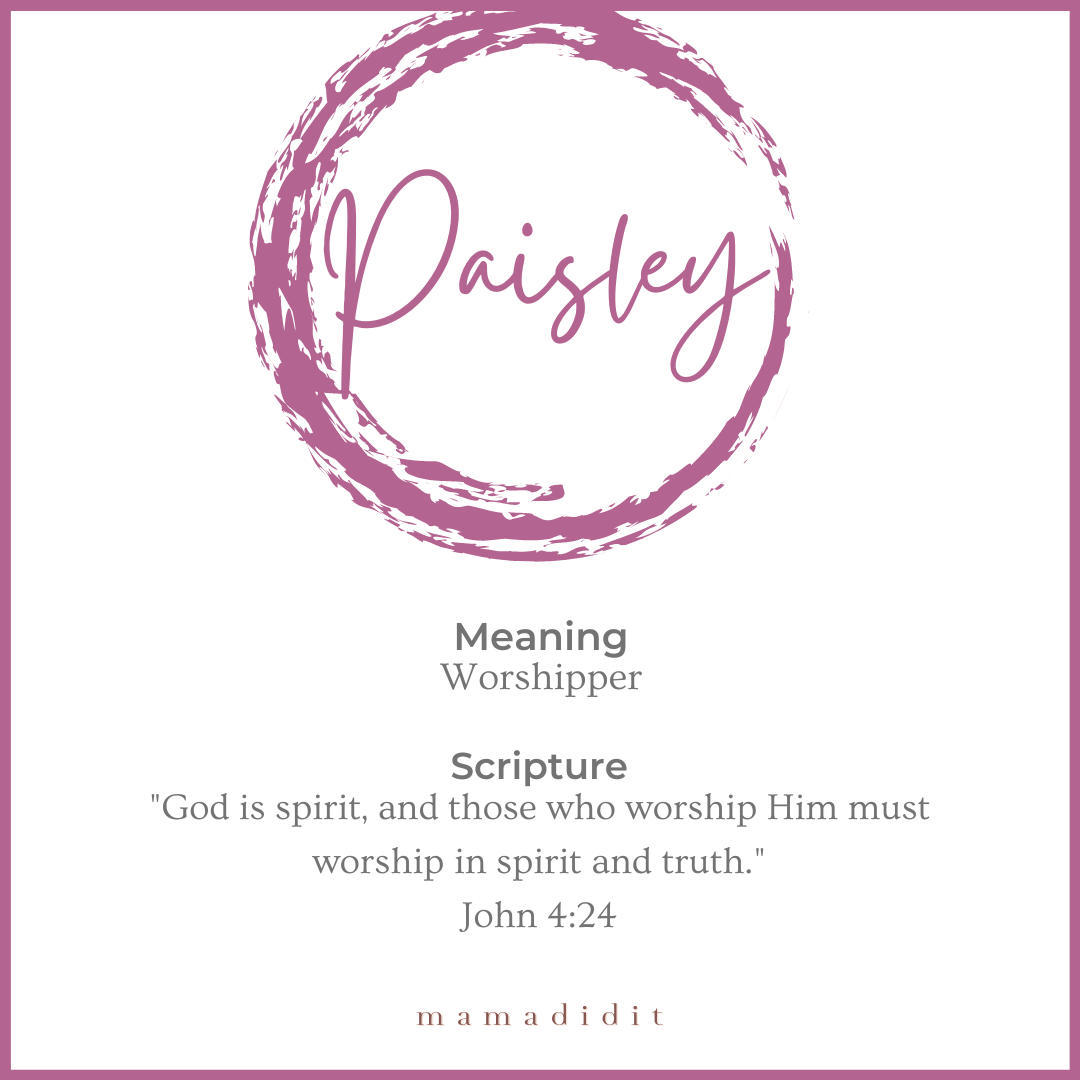 100+ of the Best Baby Middle Names for Paisley - Mama Did It