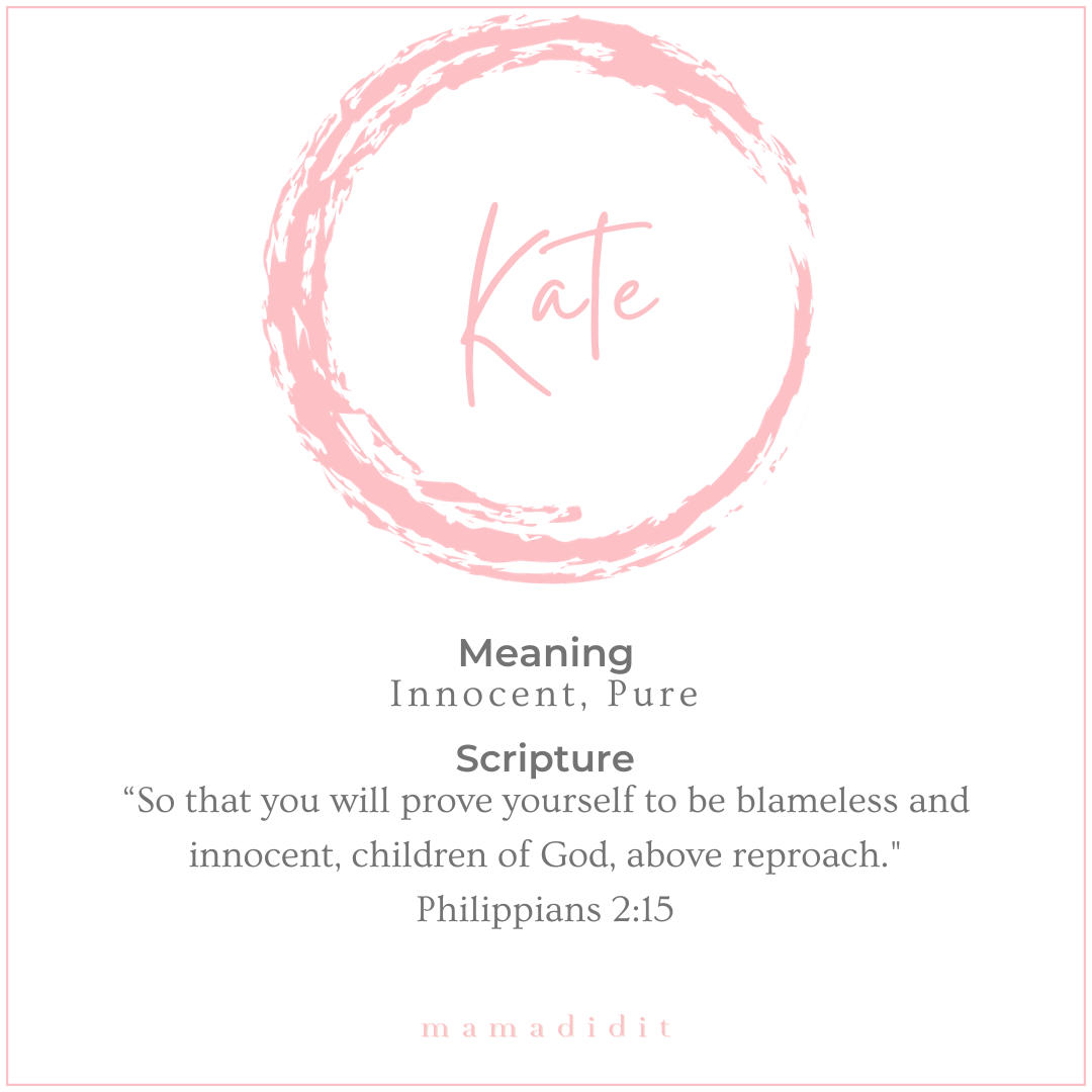 100+ of the Best Baby Middle Names for Kate - Mama Did It
